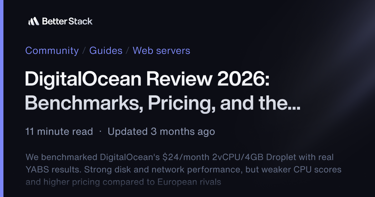 DigitalOcean Review 2026: Benchmarks, Pricing, and the Real Trade-offs ...