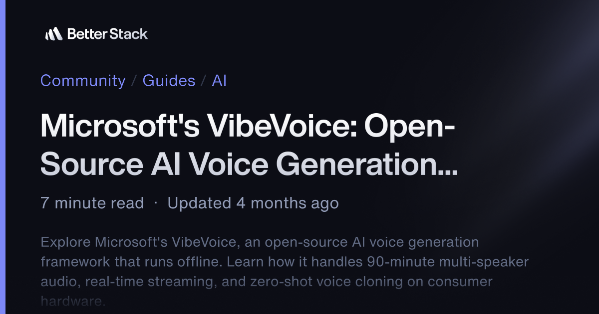Microsoft's VibeVoice: Open-Source AI Voice Generation Framework ...
