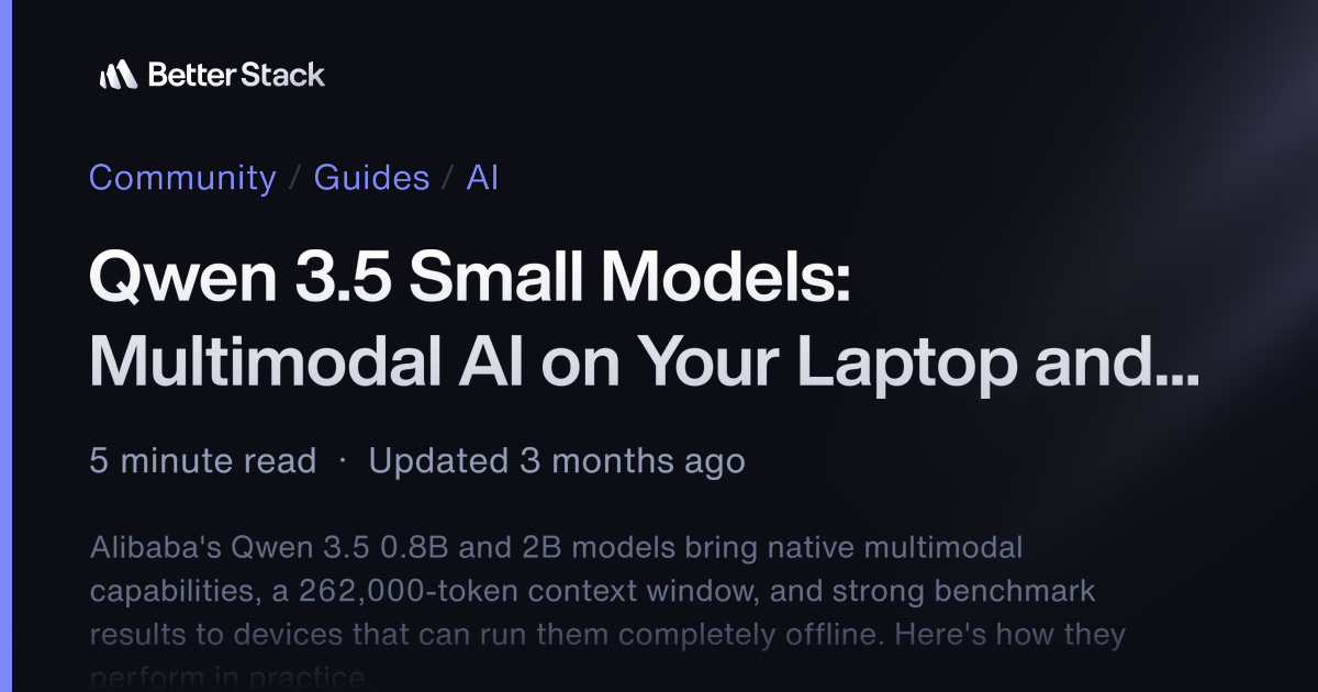 Qwen 3.5 Small Models: Multimodal AI on Your Laptop and Phone, Offline ...